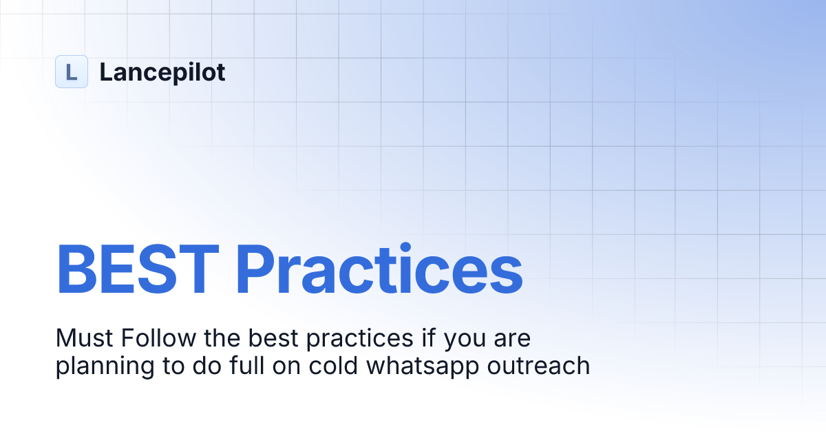 BEST Practices | Lancepilot