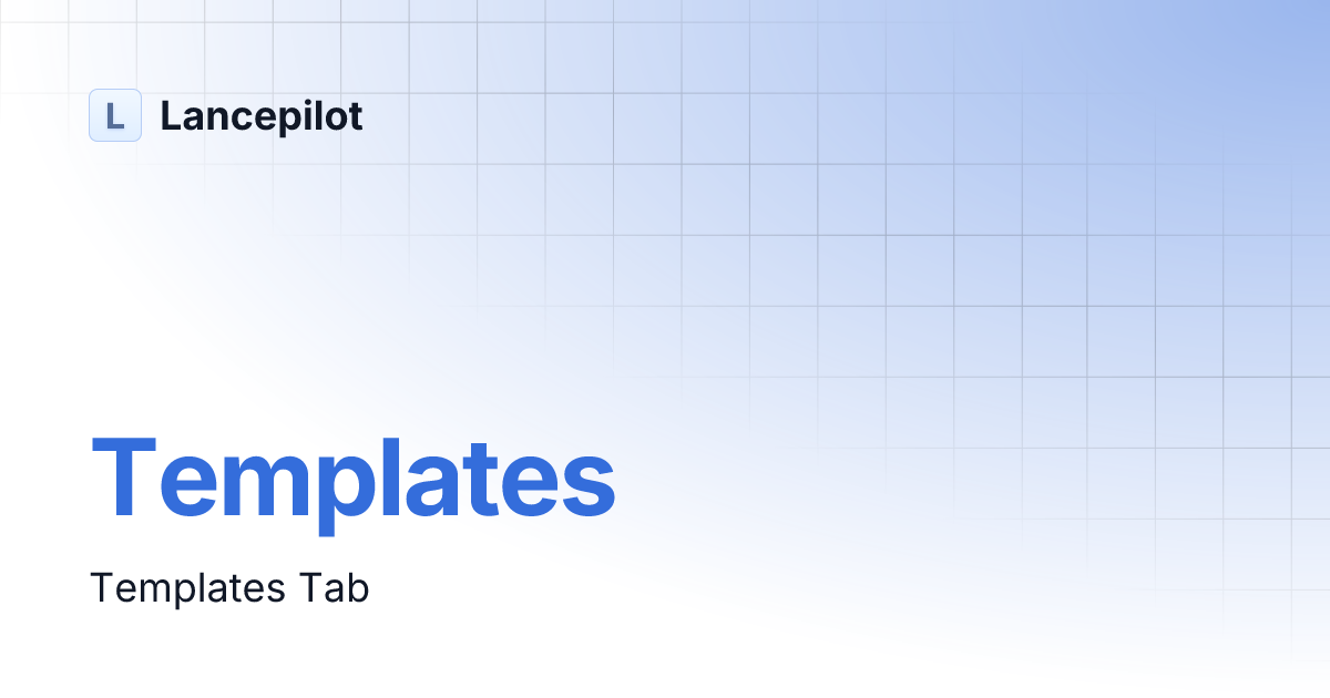 Templates | Lancepilot